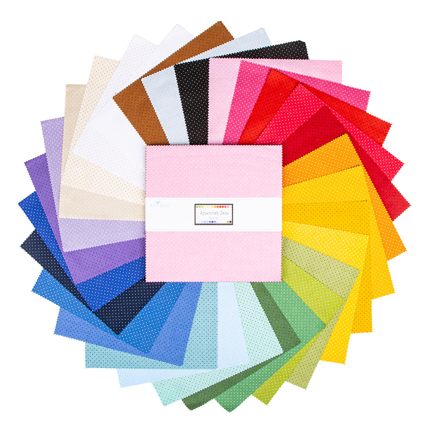 American Jane Pindots 10" Stacker – 42 Precut Squares – Riley Blake De ...
