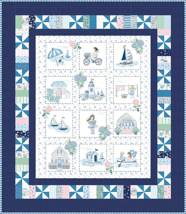 Coastal Dreams Panel Quilt Kit by Tasha Noel for Riley Blake Designs ...