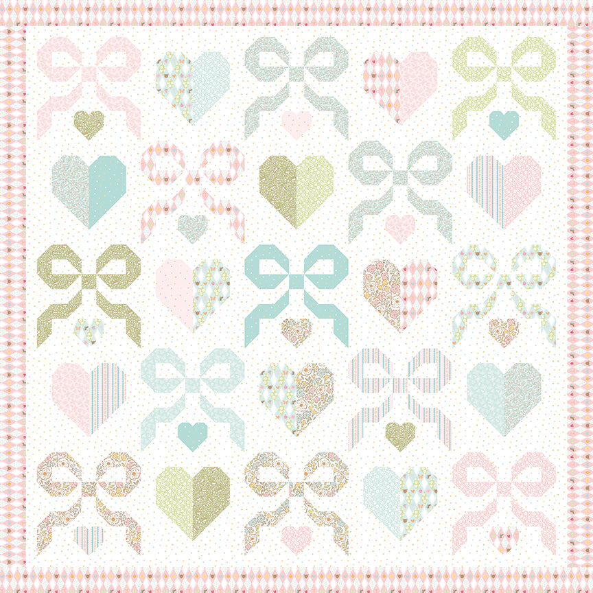 Tie the Knot Quilt Kit – Little Posies by Amanda Niederhauser | 80" x ...